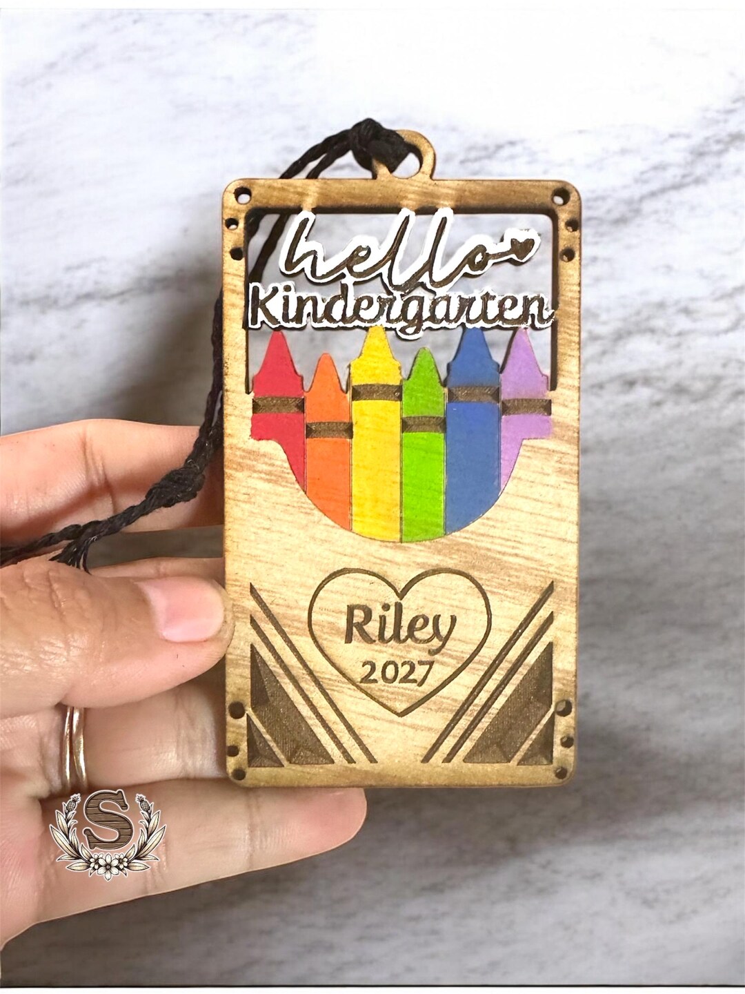 Personalized Crayon Box Kindergarten Ornament: First Day of School Gift ...