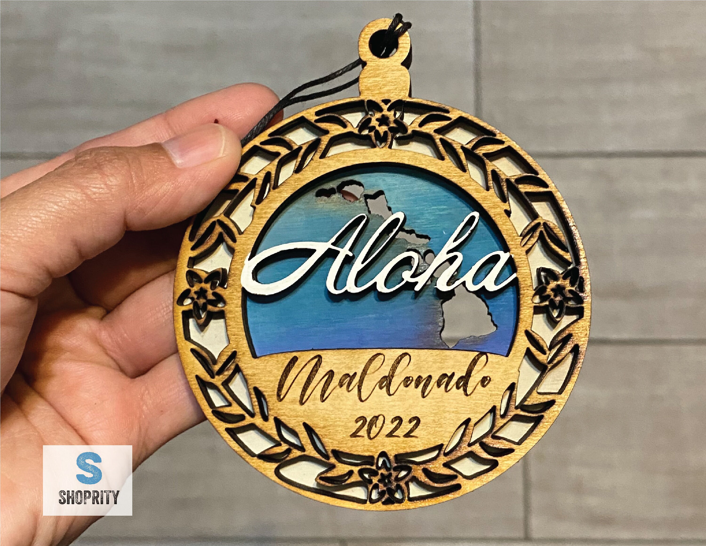 Personalized Aloha Hawaiian Wood Ornamenthawaiian - Etsy