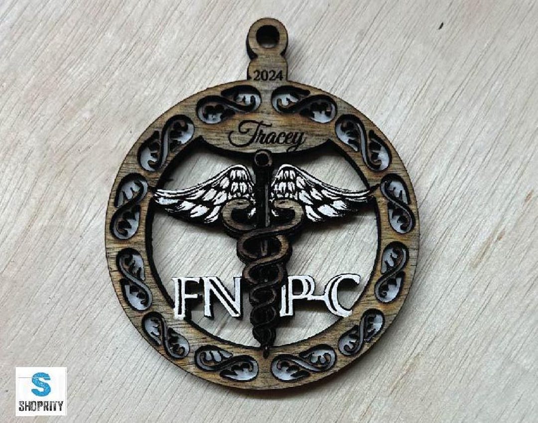 Personalized Family Nurse Practitioner-certified|wood Ornament|2024|fnp ...