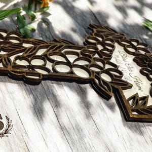 Hawaiian Puakenikeni Wood Layered Cross|hawaiian Cross|mahalo I Ke Akua ...