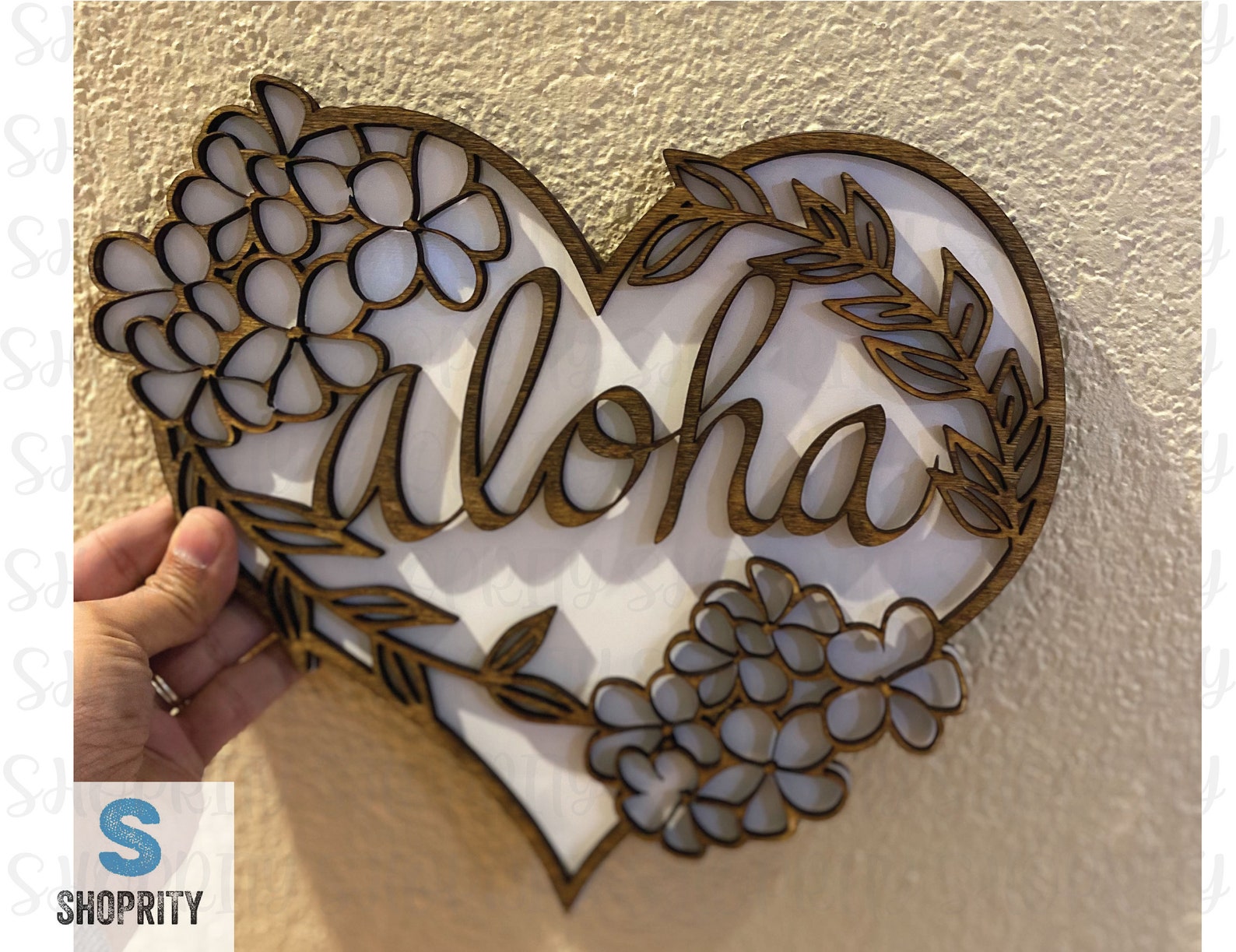 Hawaiian Flower Layered Signhawaiian Flower | Etsy