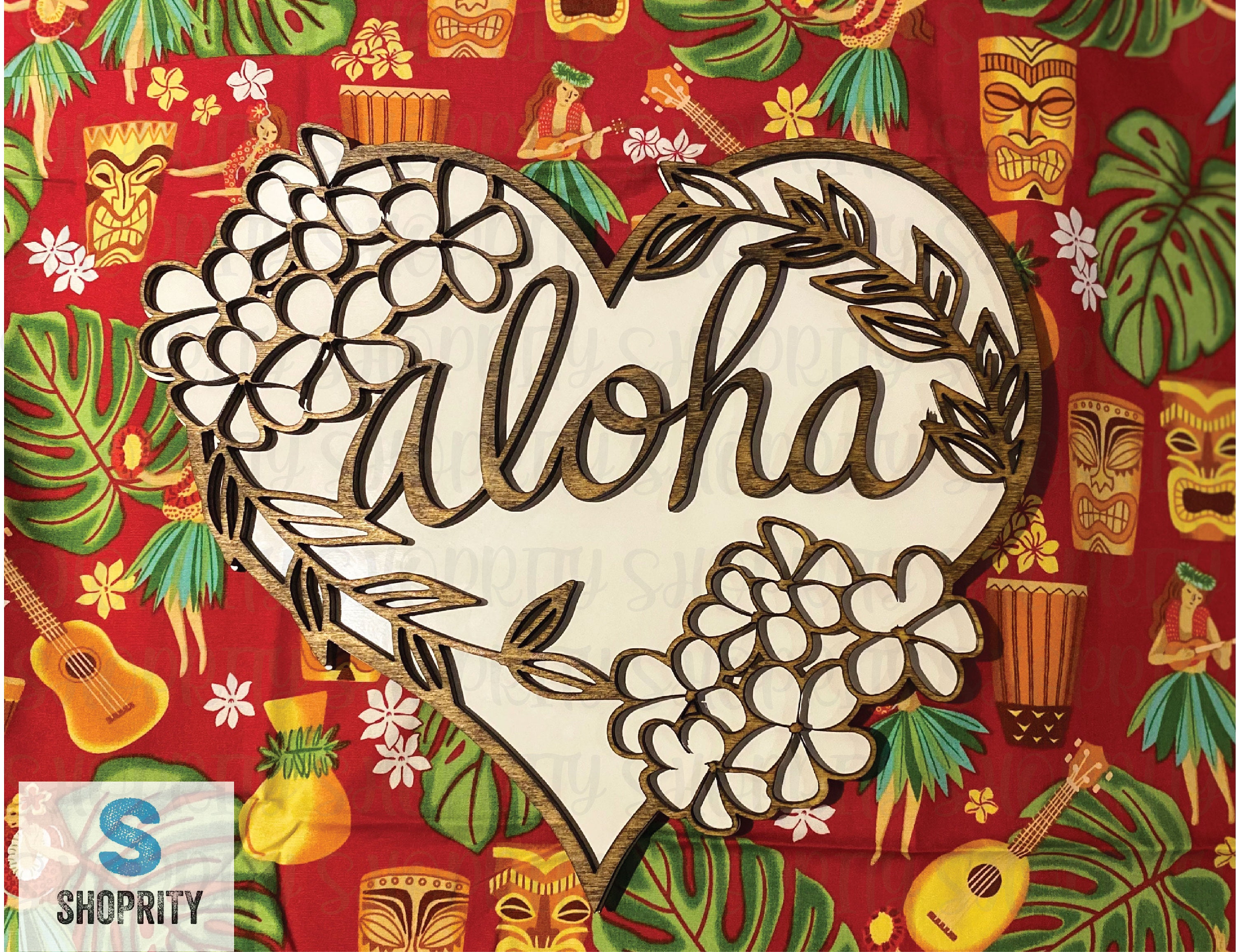 Hawaiian Flower Layered Signhawaiian Flower - Etsy