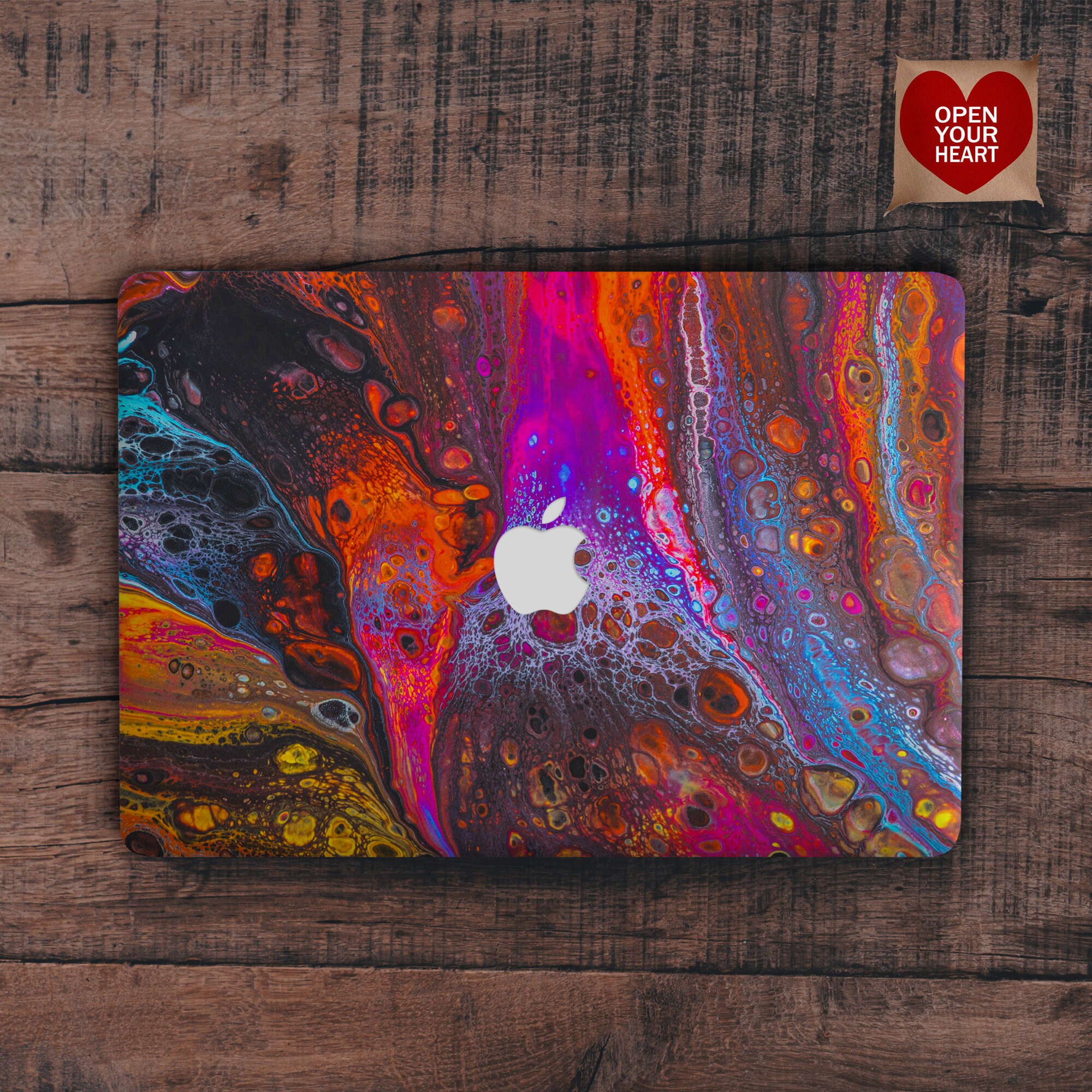 Colorful Marbling Design Laptop Case Paint Art Macbook - Etsy