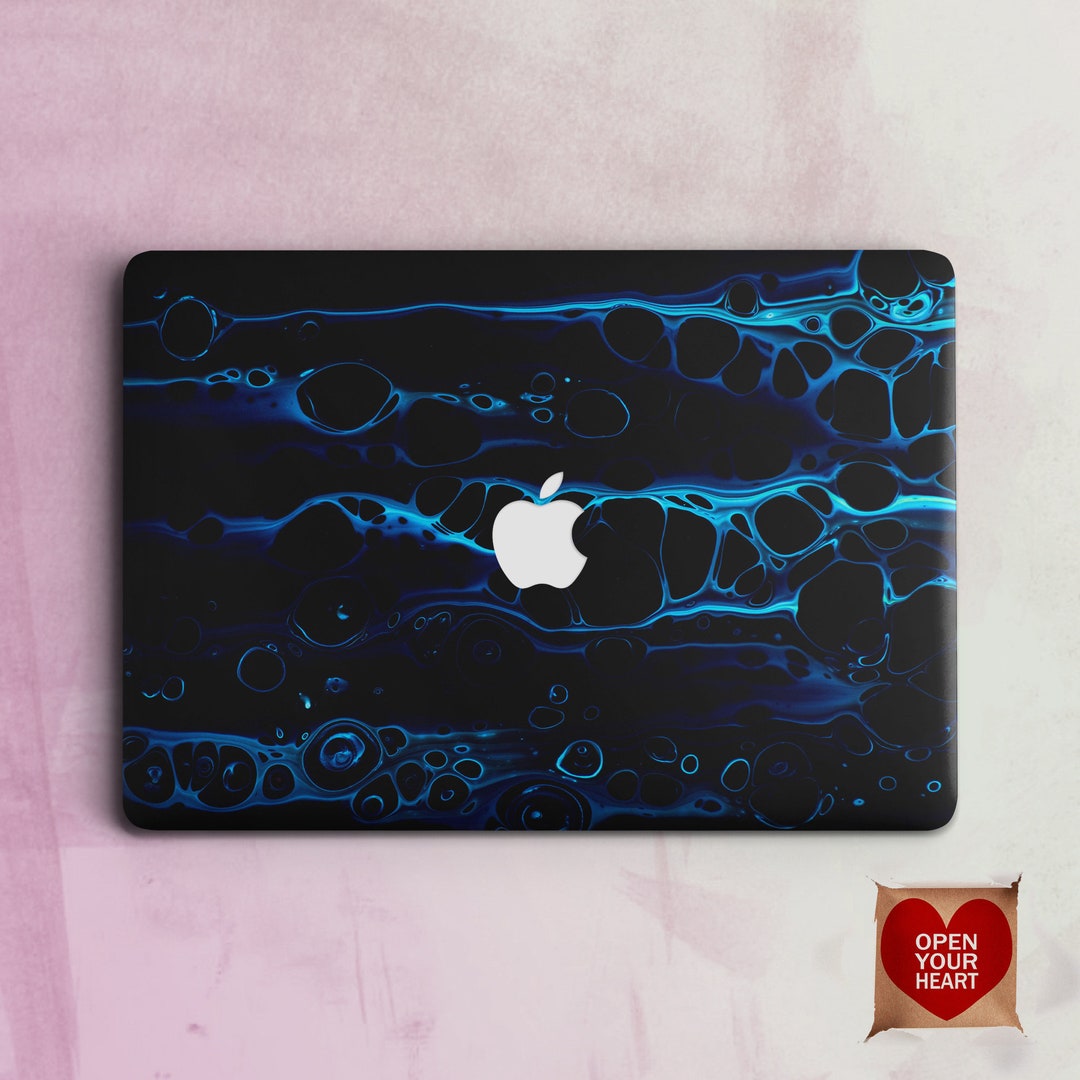 MacBook M1,M2 Dark Fluid Paint Print for MacBook Pro16 Cover Liquid ...