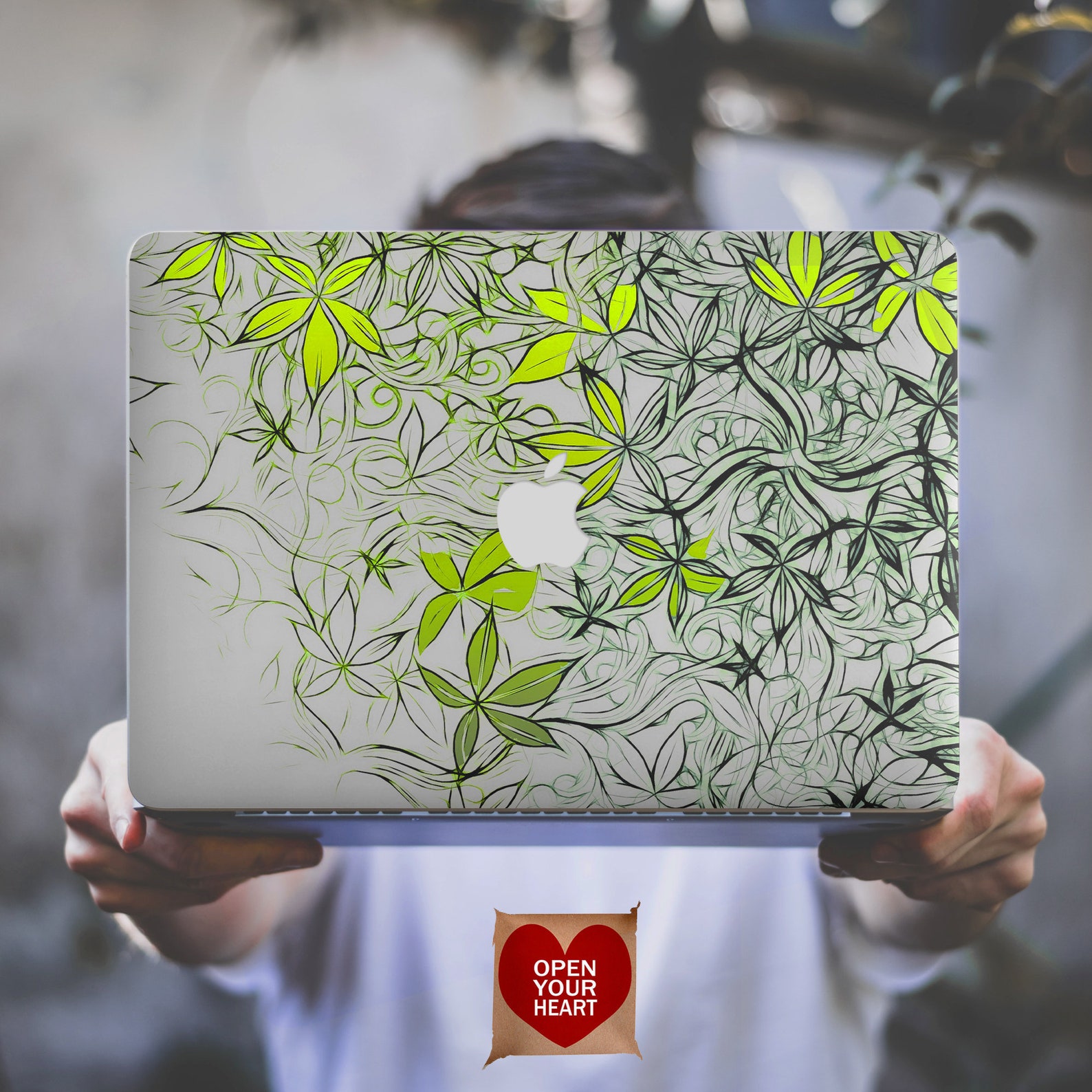 Lime Leaves Macbook Case Floral Macbook Pro 13 Pro 15 2018 - Etsy