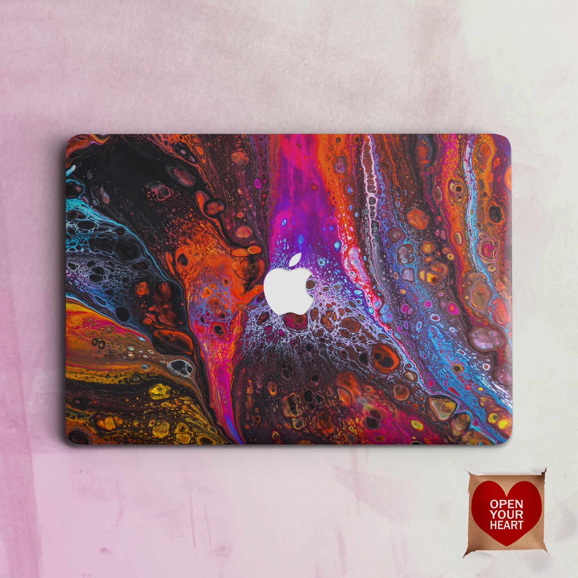 Colorful Marbling Design Laptop Case Paint Art Macbook - Etsy