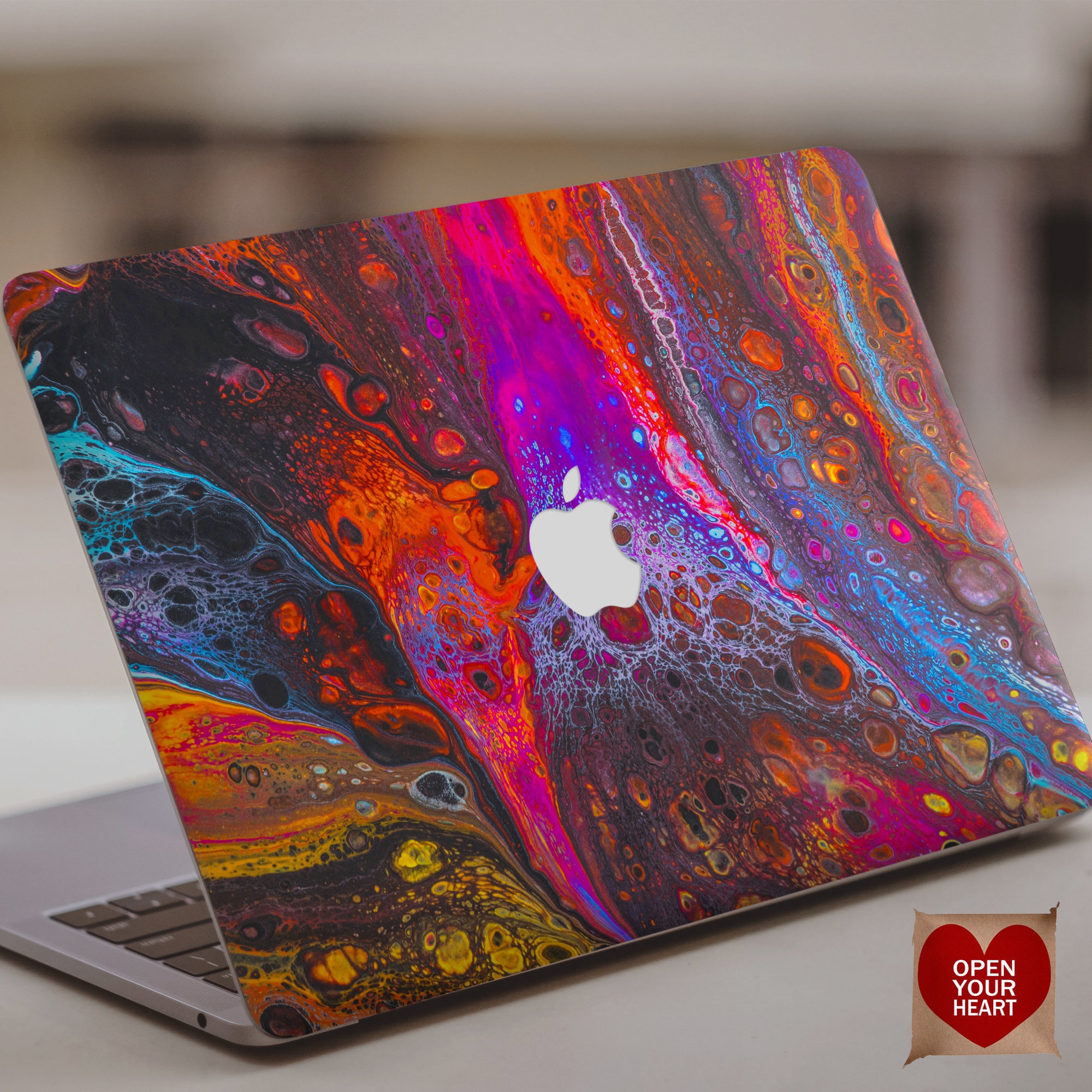 Colorful Marbling Design Laptop Case Paint Art Macbook - Etsy