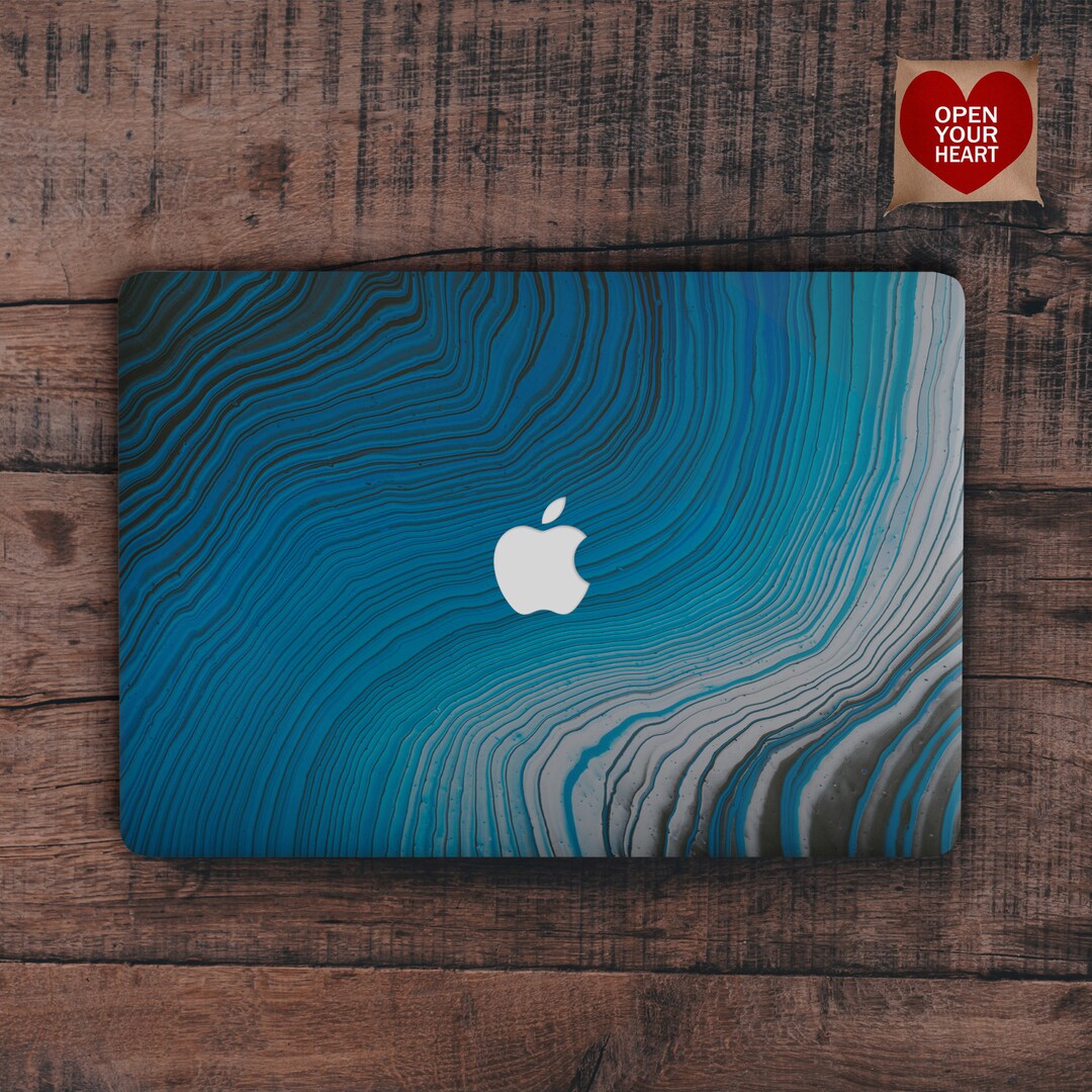 Wavy Lines MacBook Retina MacBook 12 Caseblue MacBook 2019 MacBook 16 ...