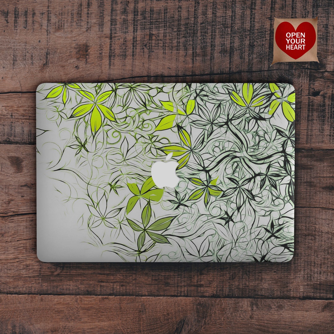 Lime Leaves MacBook Case Floral MacBook Pro 13 Pro 15 2018 Leaf MacBook ...