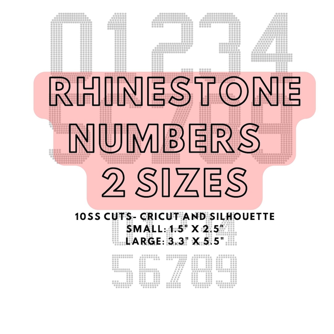 Rhinestone Template Rhinestone Numbers Cut File Cut File Rhinestone ...