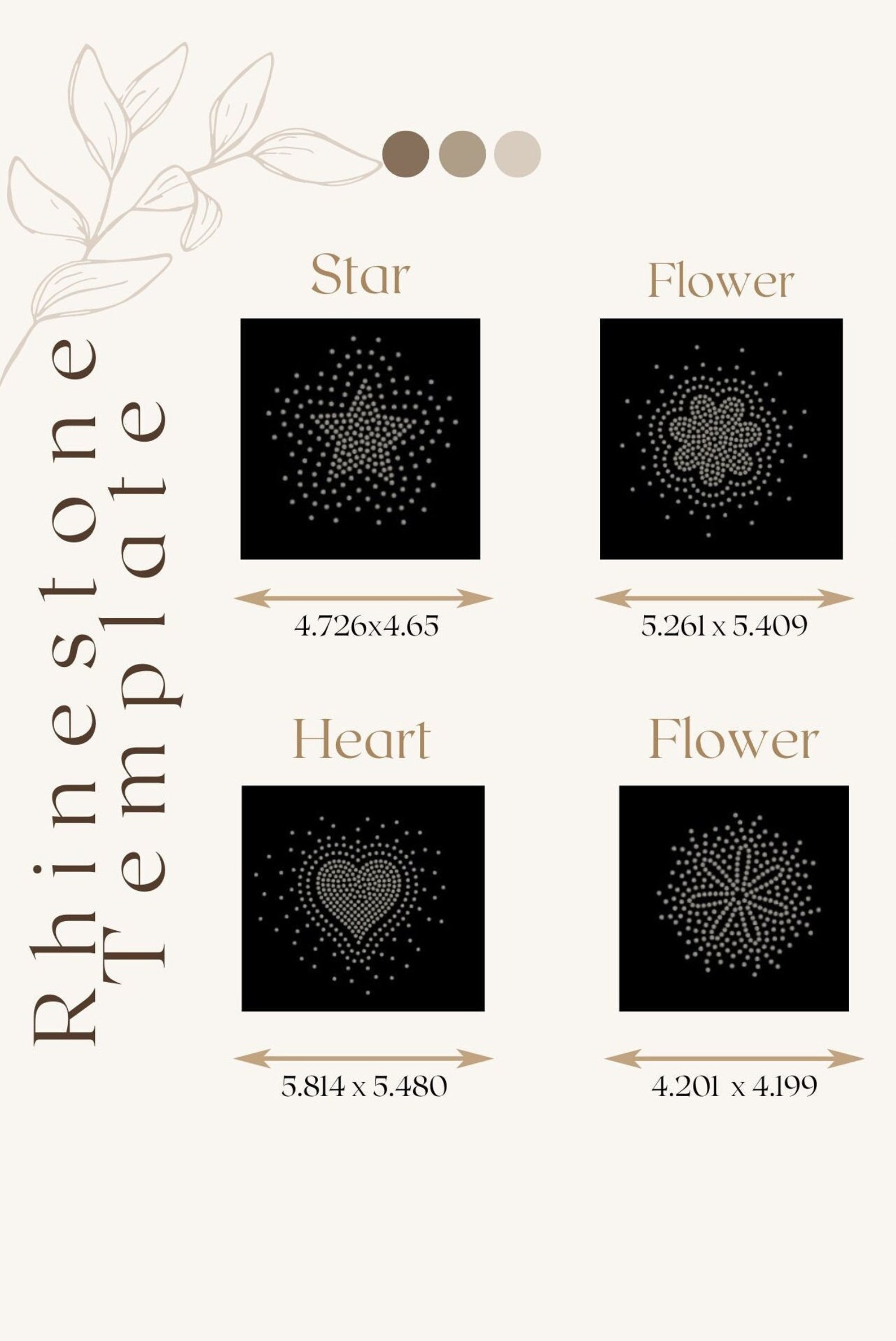 Rhinestone Template Scattered Shapes SVG Download Rhinestone Designs ...