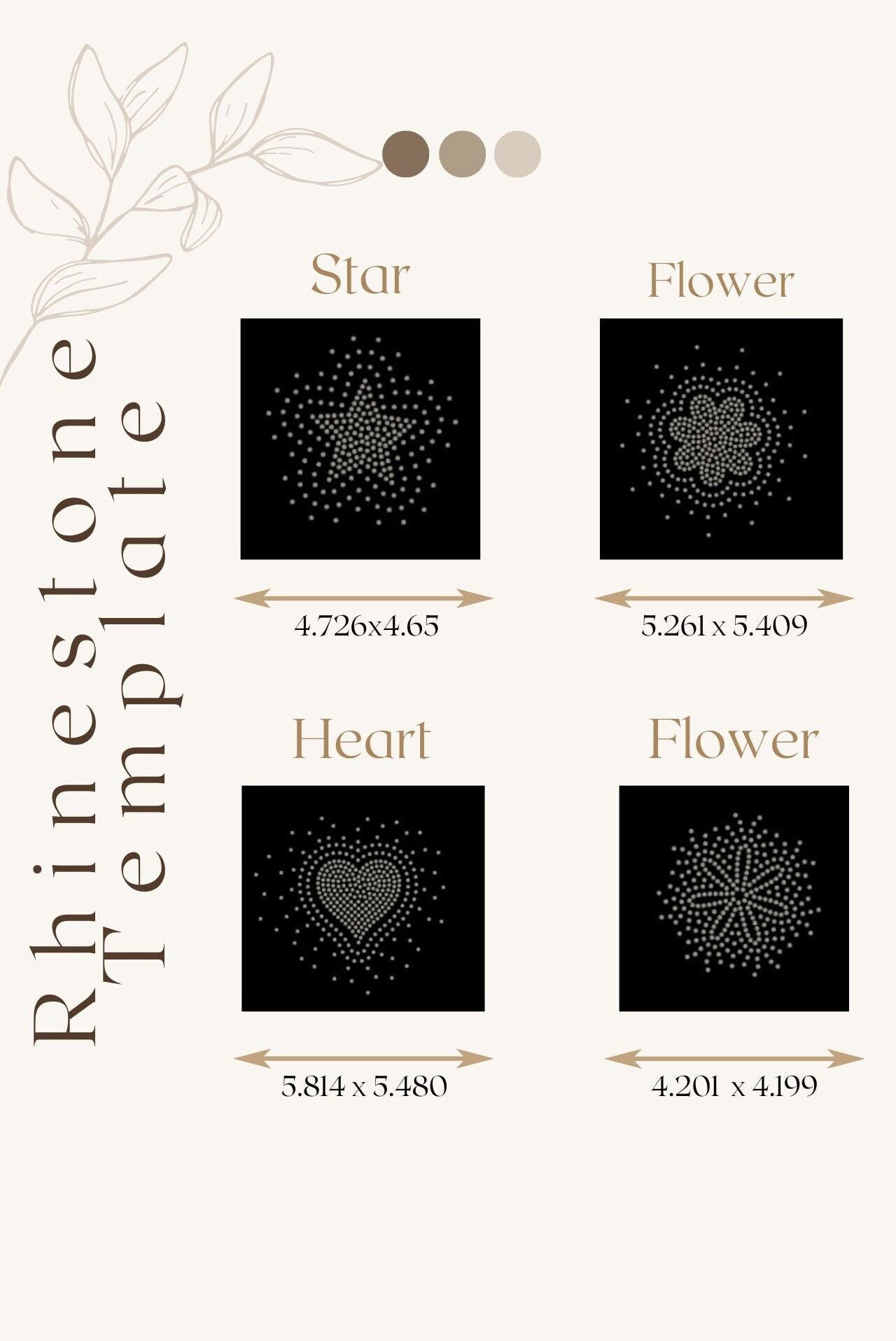 Rhinestone Template Scattered Shapes SVG Download Rhinestone Designs ...