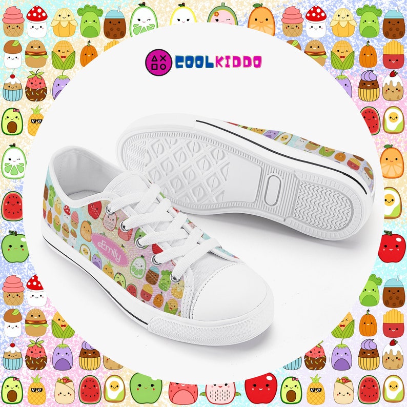 Customizable Squishmallow Food Shoes for Kids Squishmallow, Low Top ...