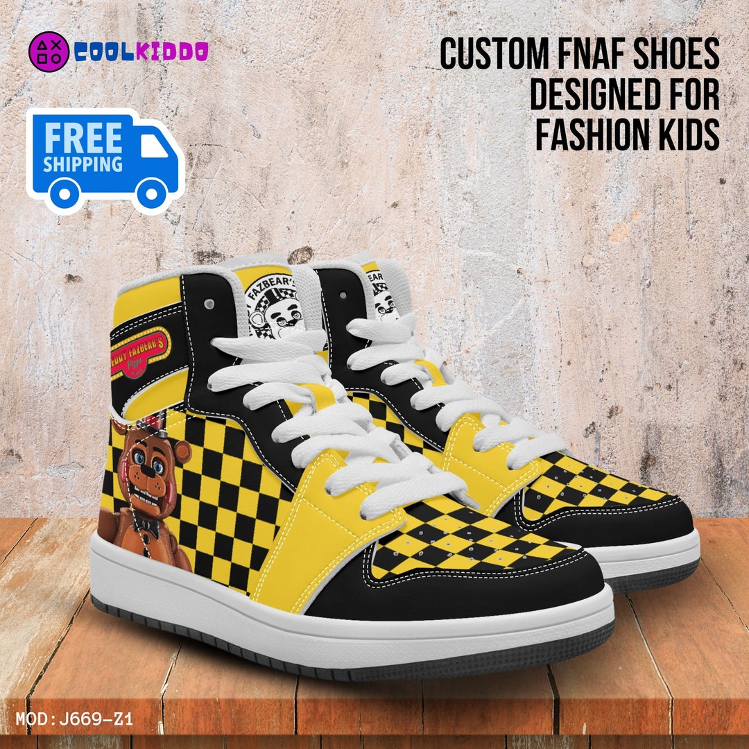 Freddy Five Nights Movie Inspired Character High-top Vegan Leather ...