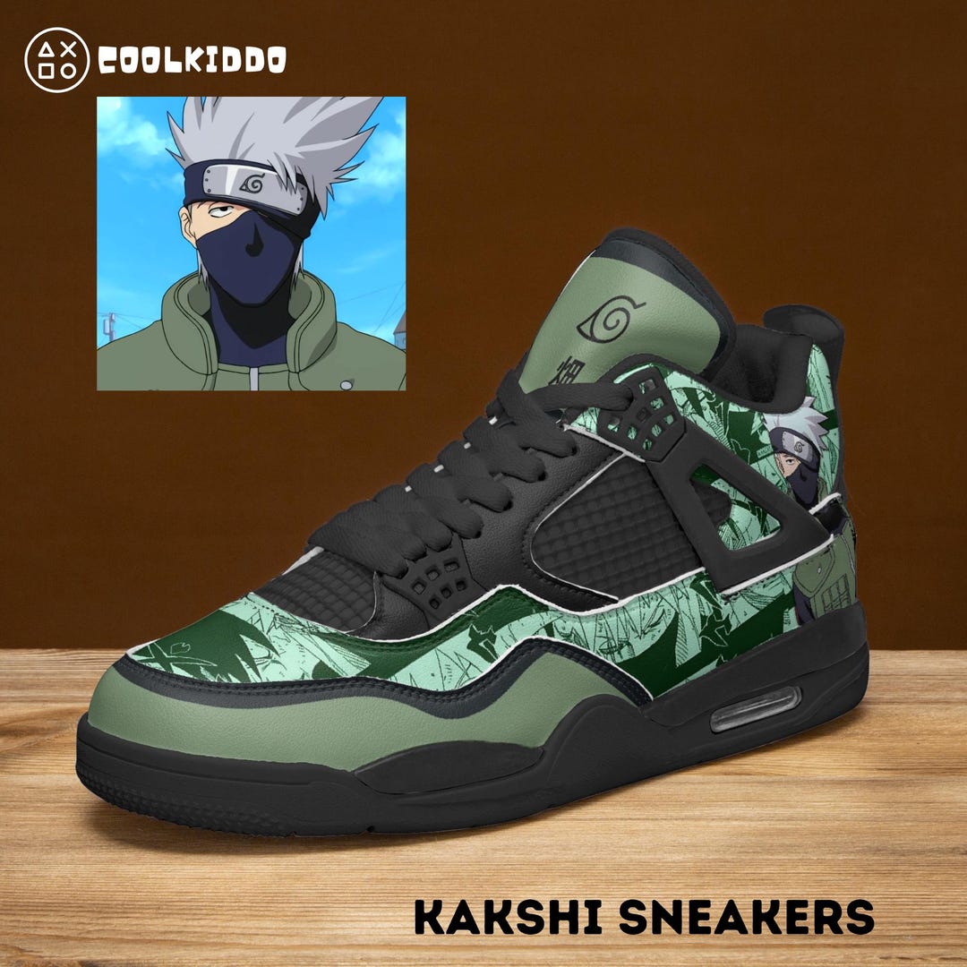 Kakashi Hatake High-top Black Sole Sneakers: Anime Basketball Kicks ...