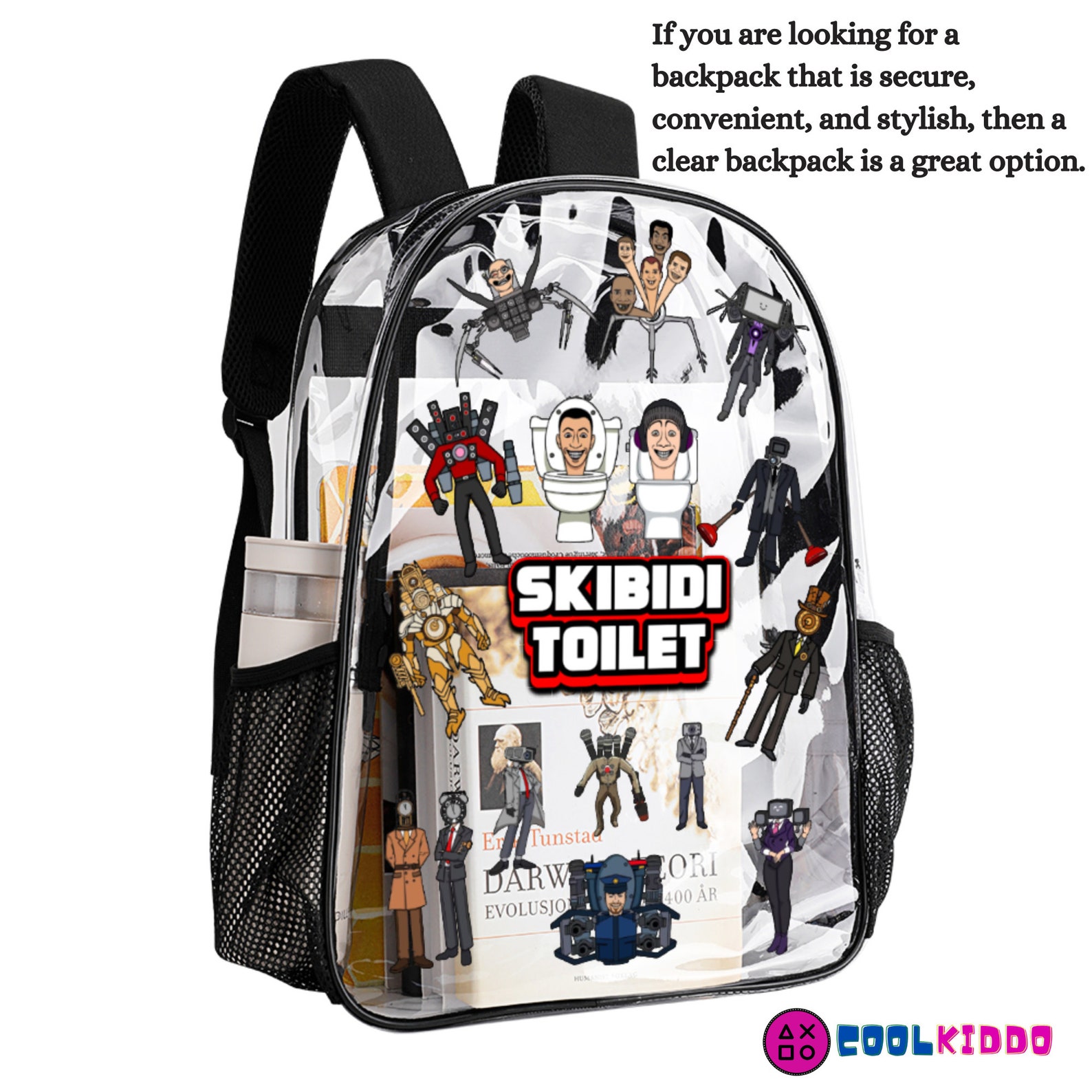 This Hilarious Clear Backpack is a Must-have for Any Fan of Skibidi ...