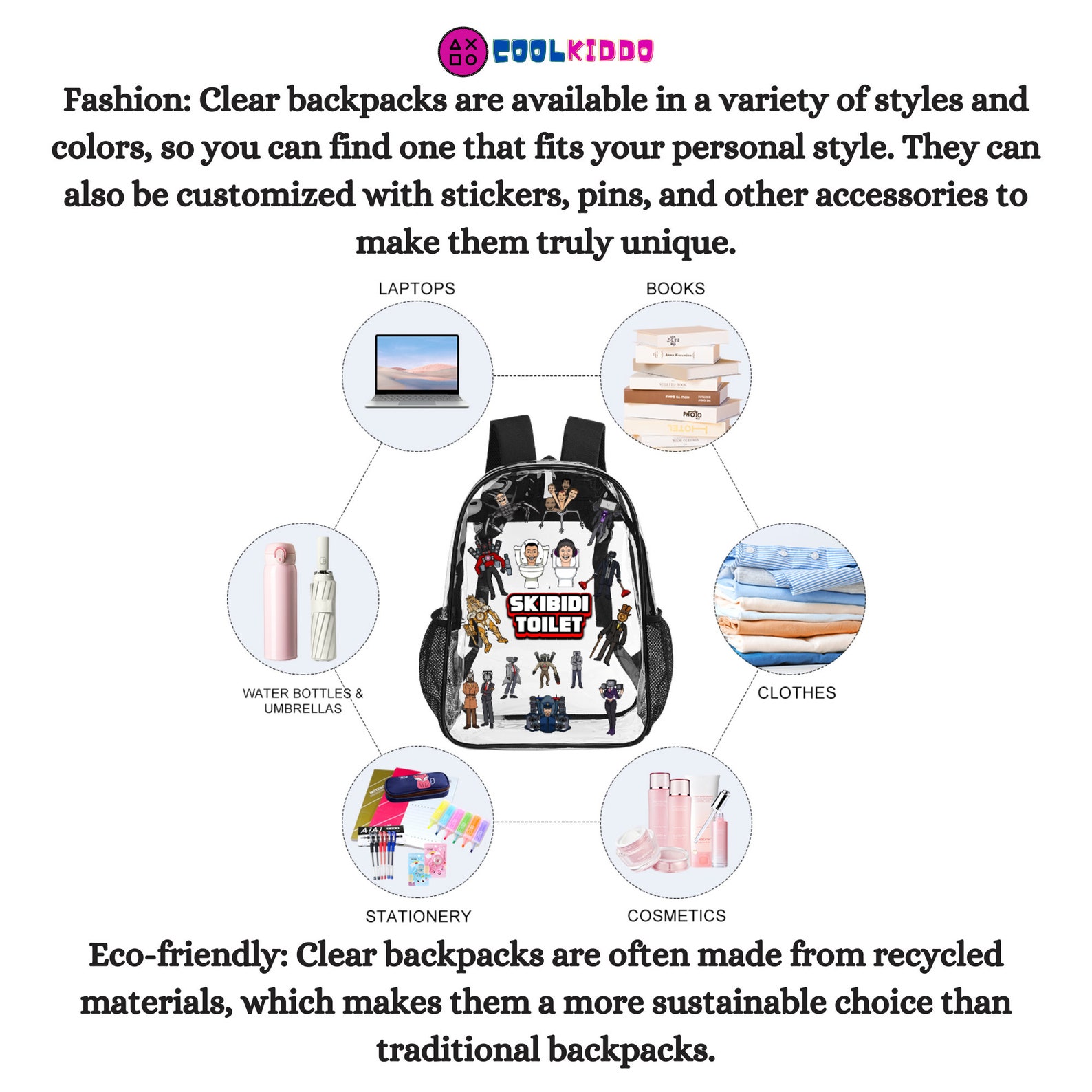 This Hilarious Clear Backpack is a Must-have for Any Fan of Skibidi ...