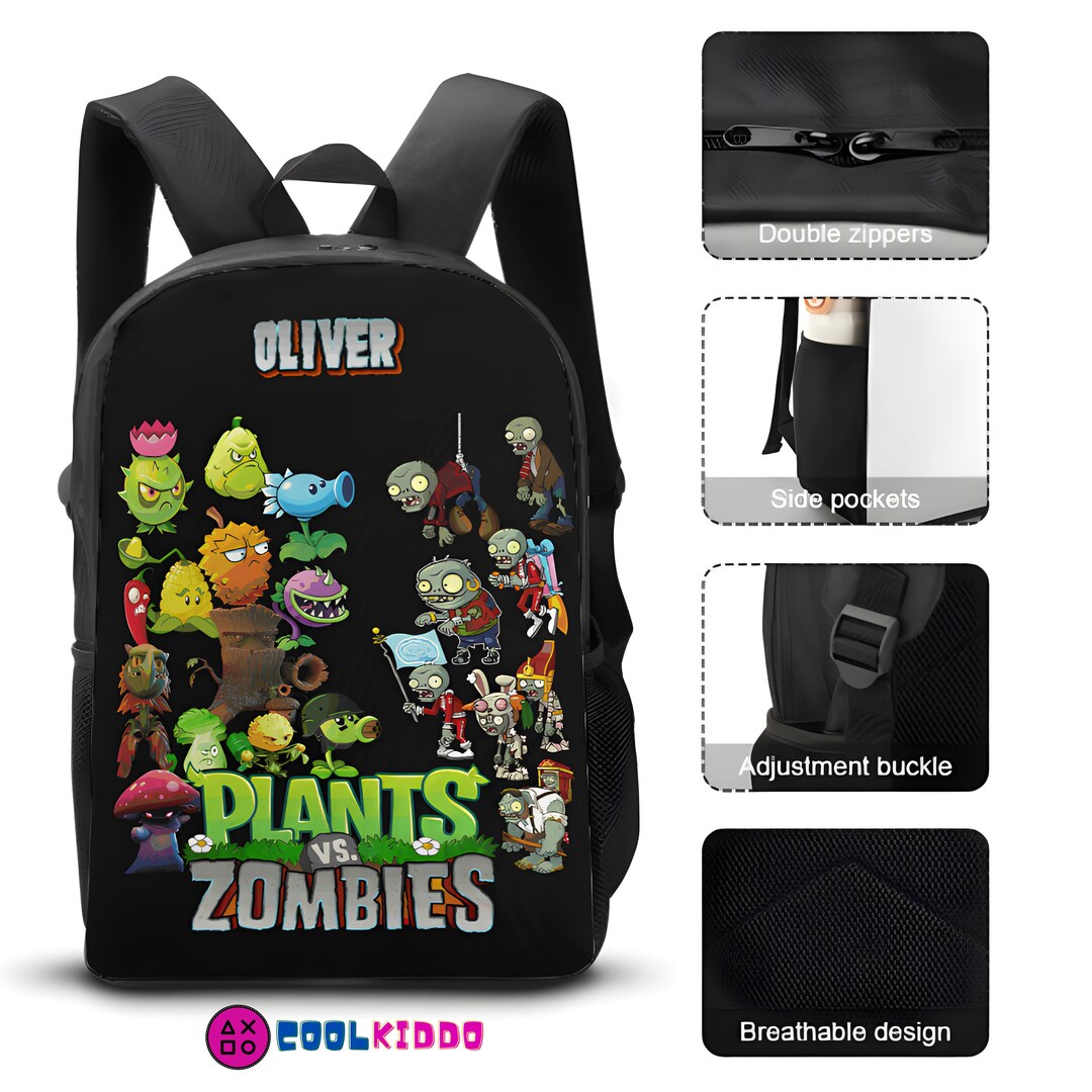 Personalized Plants Vs Zombies Backpack Customizable Personalized Gifts ...