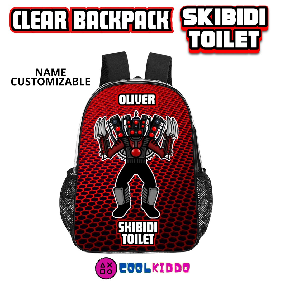 New Skibidi Toilet Clear Backpack for Kids and Youth. Gift for School ...