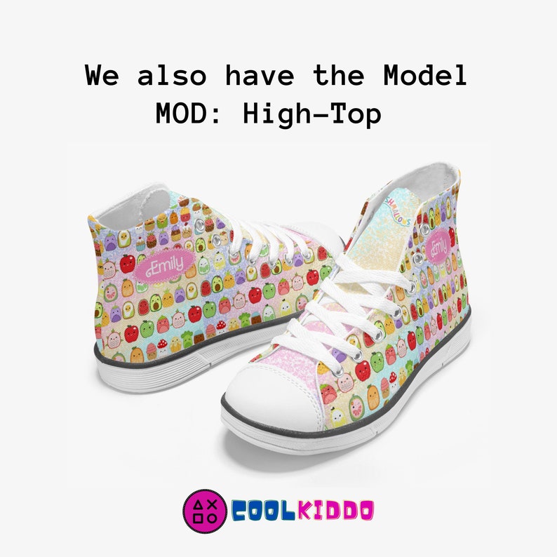 Customizable Squishmallow Food Shoes for Kids Squishmallow, Low Top ...
