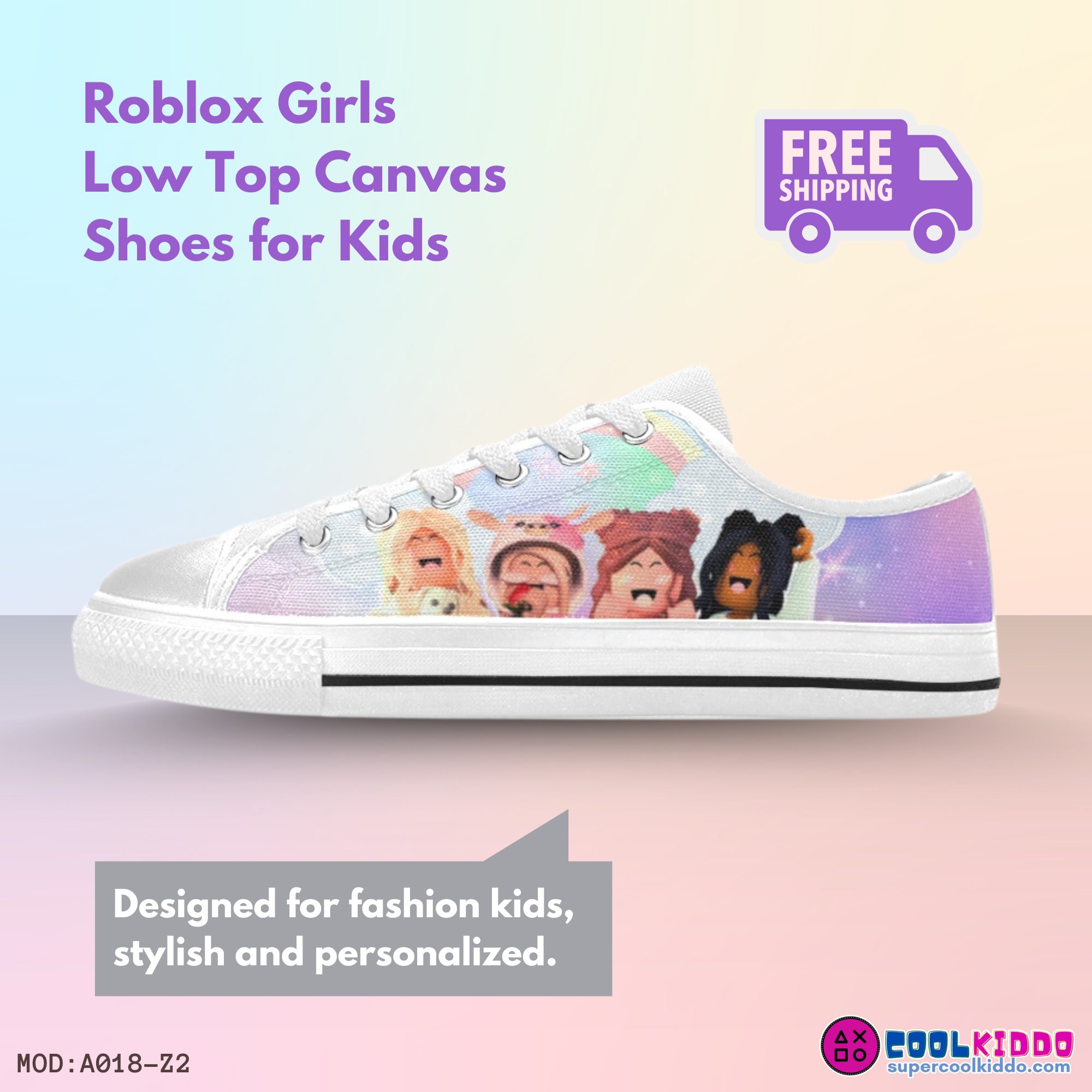 Roblox Girls Heartbeat, Low-top Sneakers, Roblox Print Shoes, Canvas ...