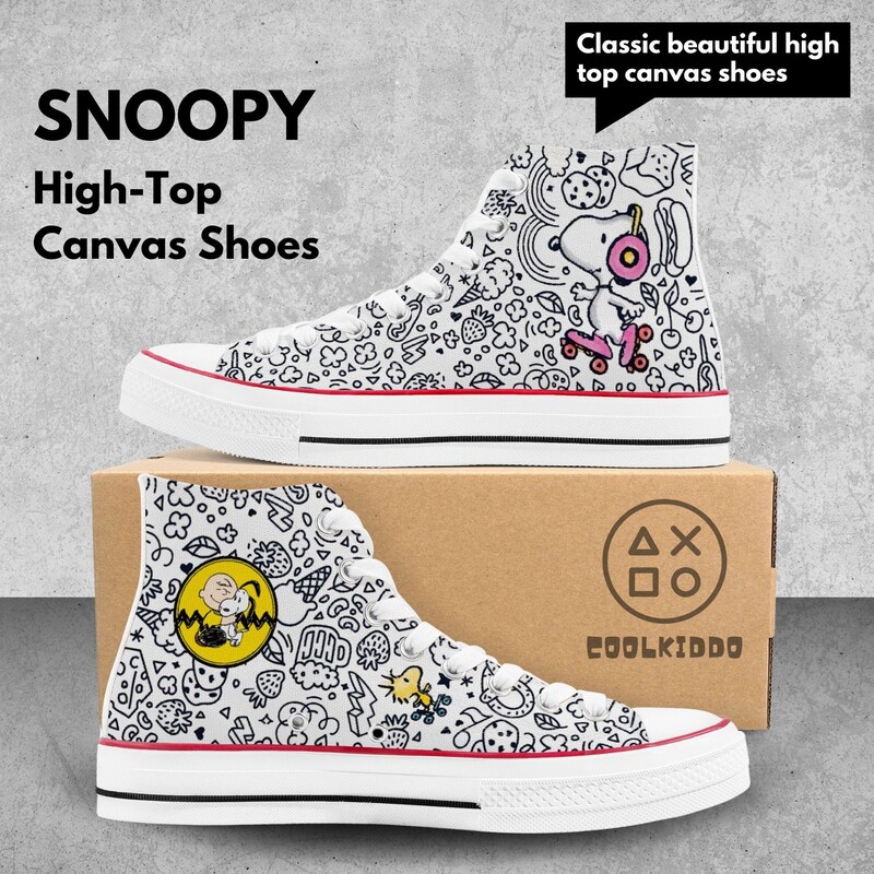 Snoopy Sneakers - Etsy