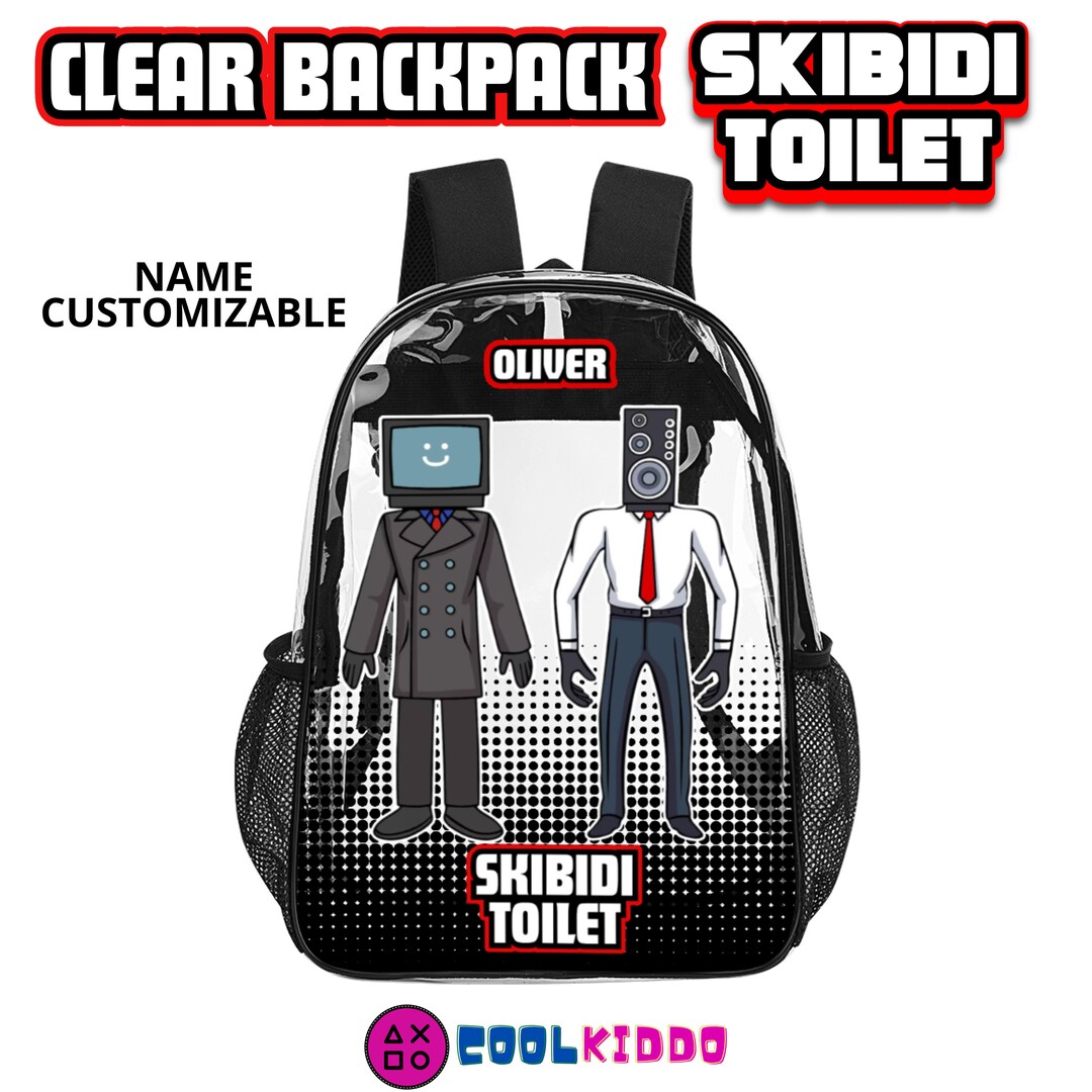 New Skibidi Toilet Clear Backpack for Kids and Youth. Gift for School ...