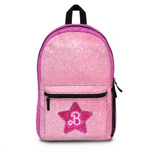Barbie Glitter Starshine Pink Backpack With Sparkling Logo on - Etsy