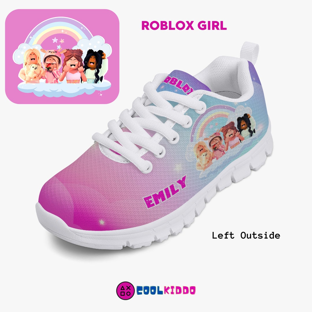 Personalized Girls Lightweight Mesh Sneakers Inspired by Roblox Girl ...