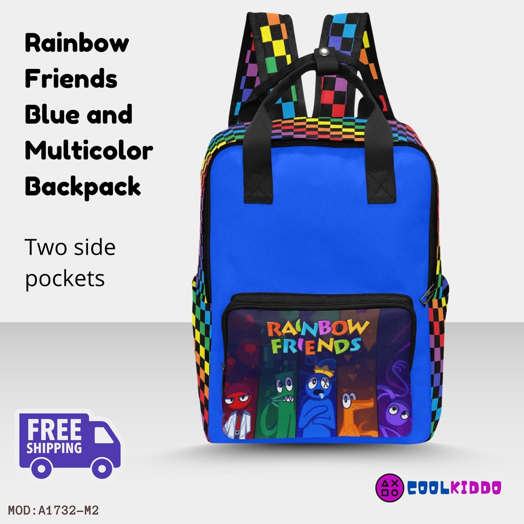 Blue Rainbow Friends Twin Handle Backpack With Characters on Front ...