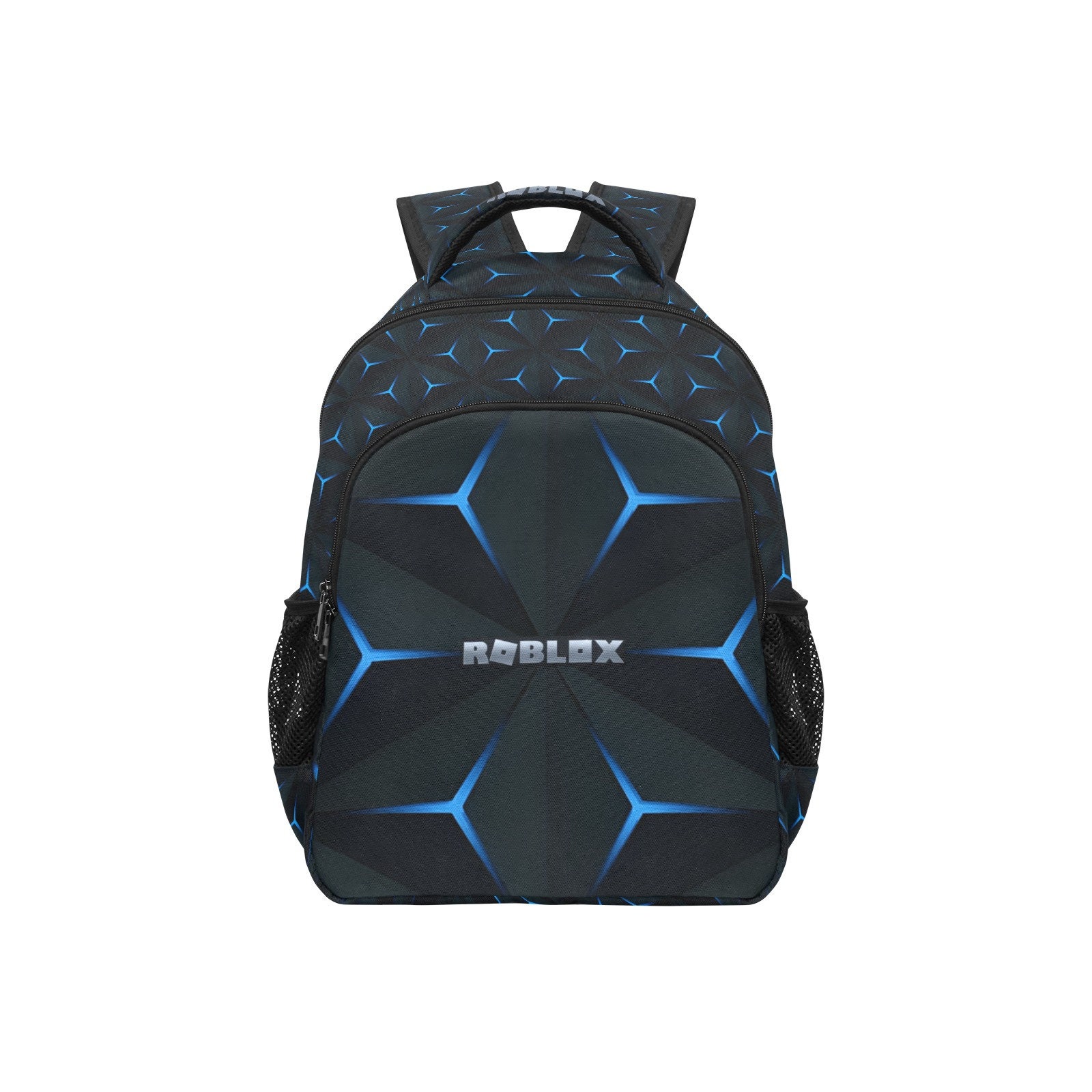 Roblox Inspired 1200D Nylon Geometric Black Backpack, Tablet Sleeve ...