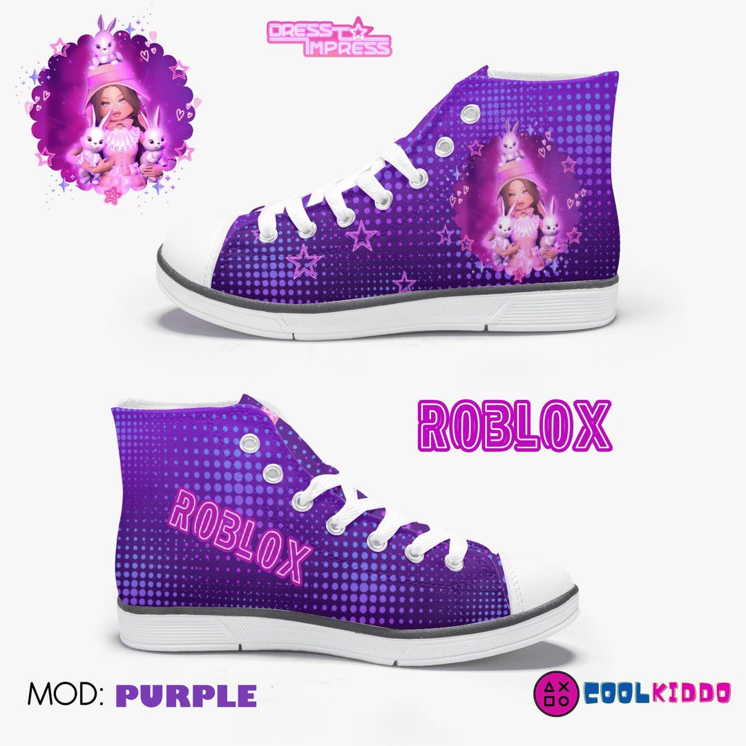 ROBLOX Shoes for Girls High Canvas, Casual Girls Sneakers, Gift for ...