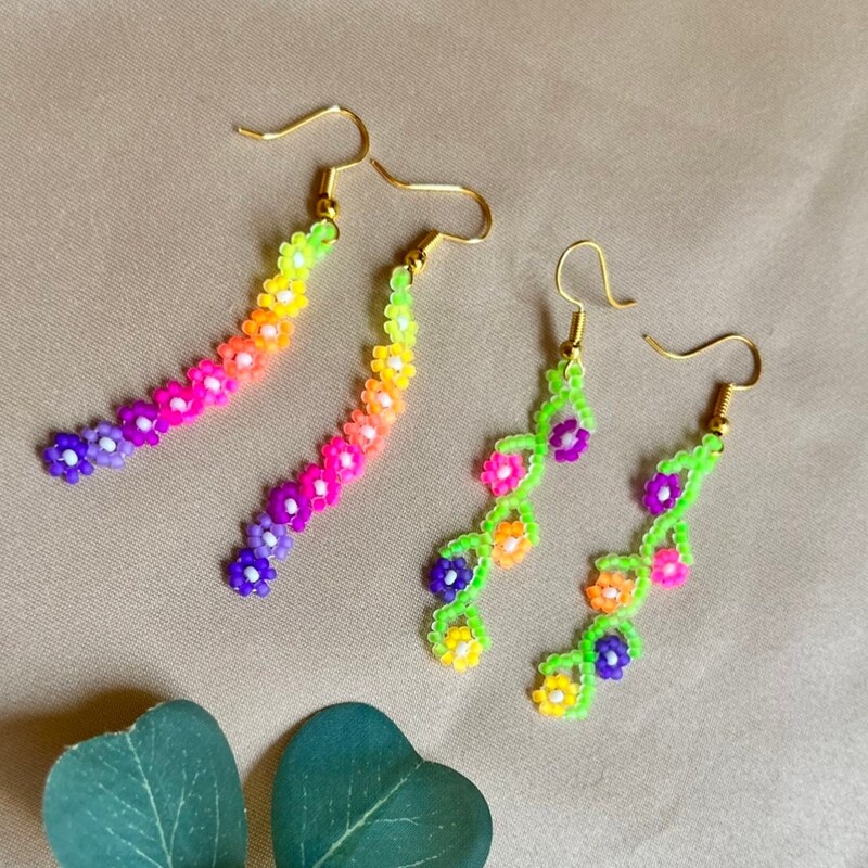 Neon Earrings - Etsy