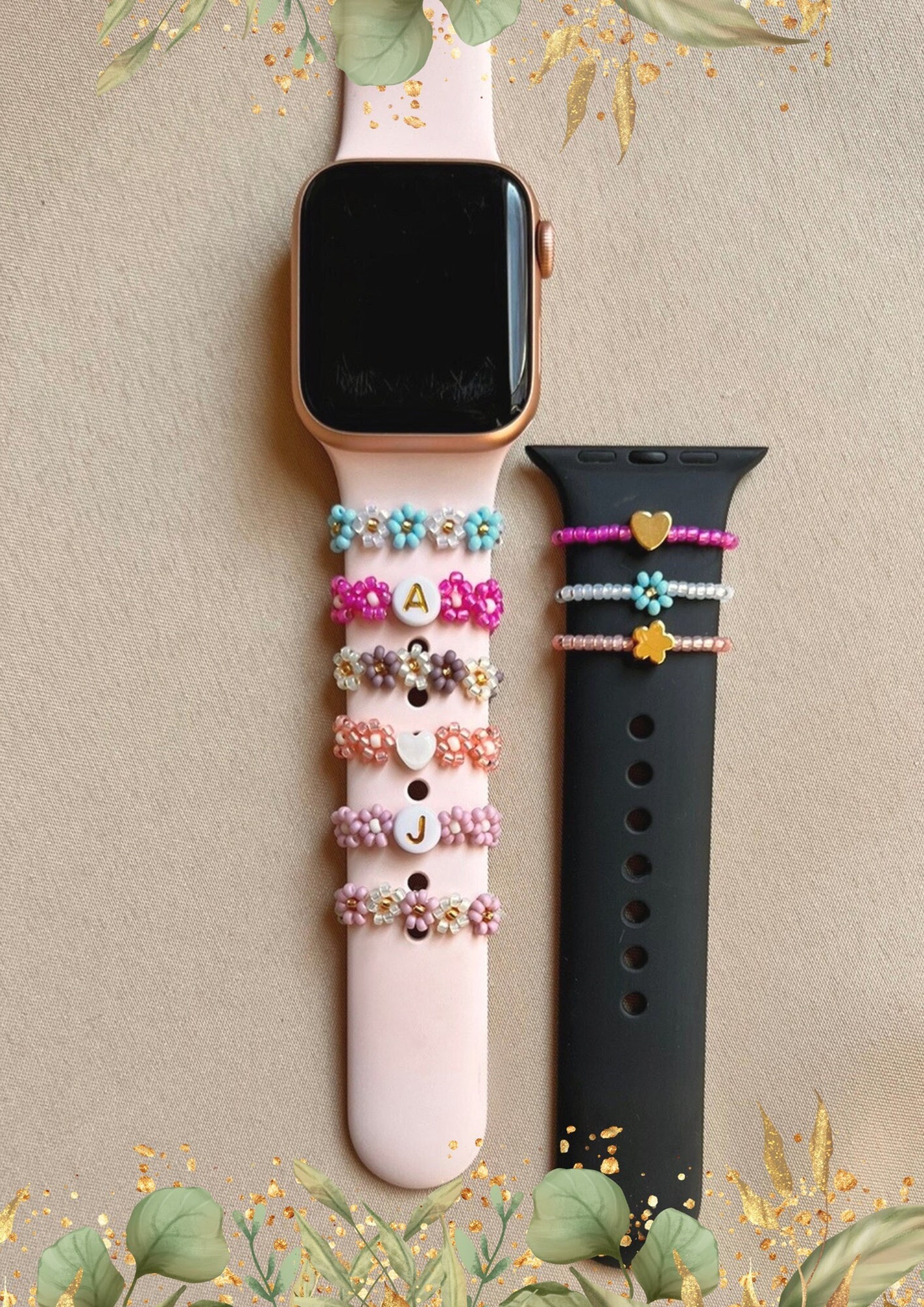 NEW COLORS Watch Band Charms Beaded Charms for Watch - Etsy