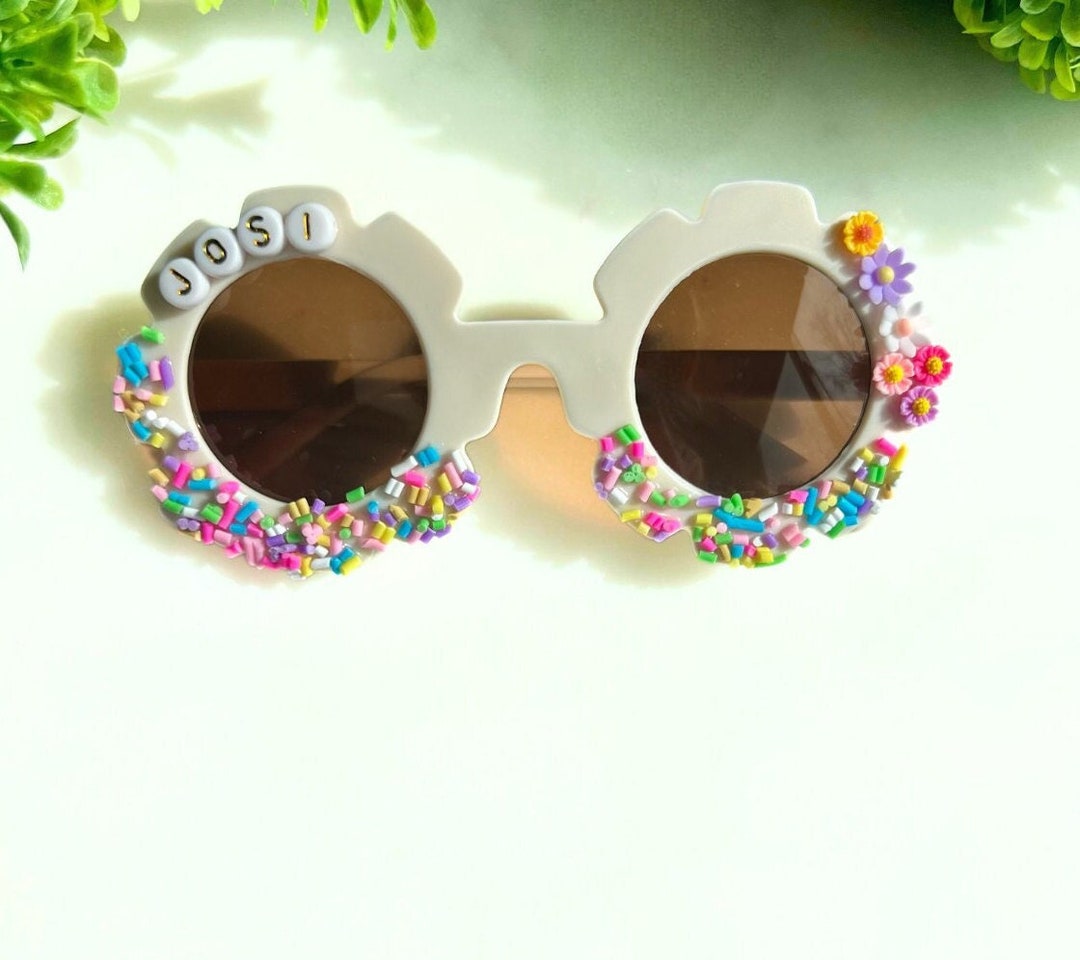 Personalized Daisy Sunglasses, Confetti Sunglasses, Toddler Flower ...