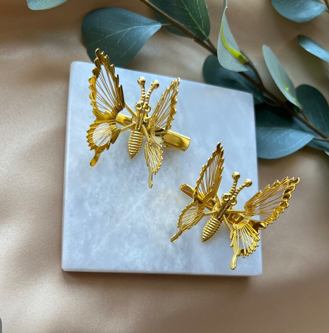 Y2K Butterfly Hair Clips, Moving Wings Hair Clips, 90s Moving Butterfly ...