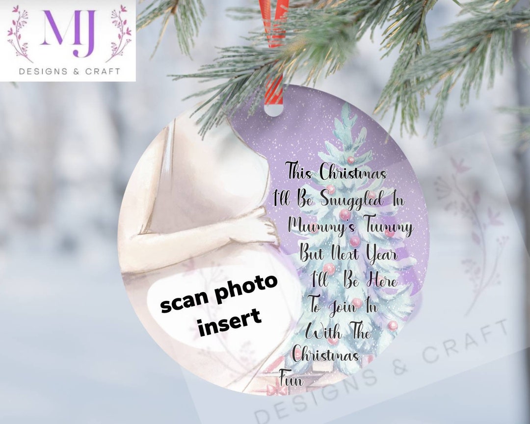 Pregnancy Parents to Be Scan Photo Bauble. Christmas Bauble Baby, Mummy ...