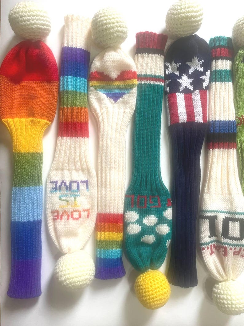 Golf Headcovers. Hand Knit Golf Club Head Covers Choose by Number ...