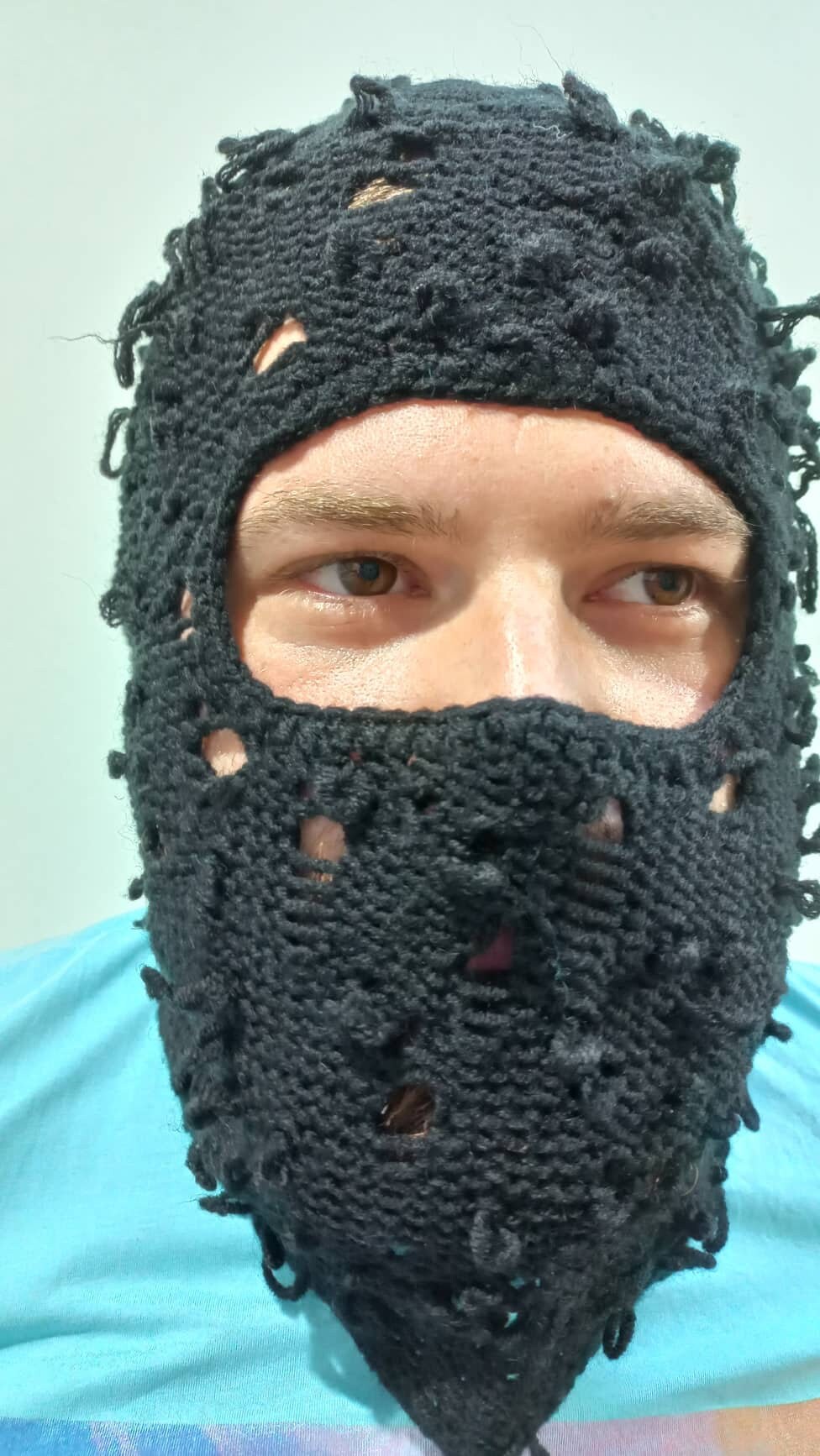 Black Distressed Balaclava Mask Ski Mask - Etsy