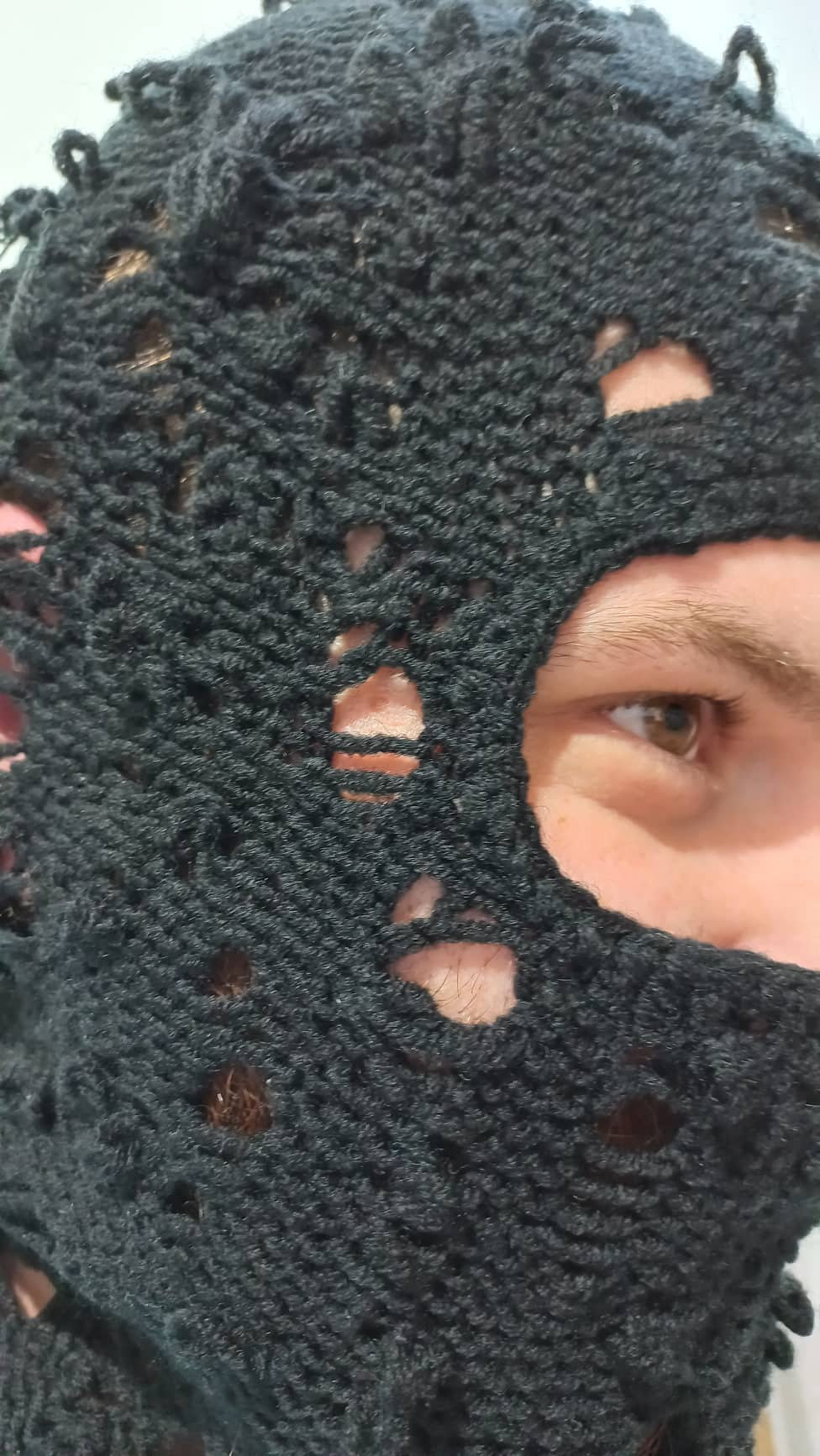 Black Distressed Balaclava Mask Ski Mask - Etsy