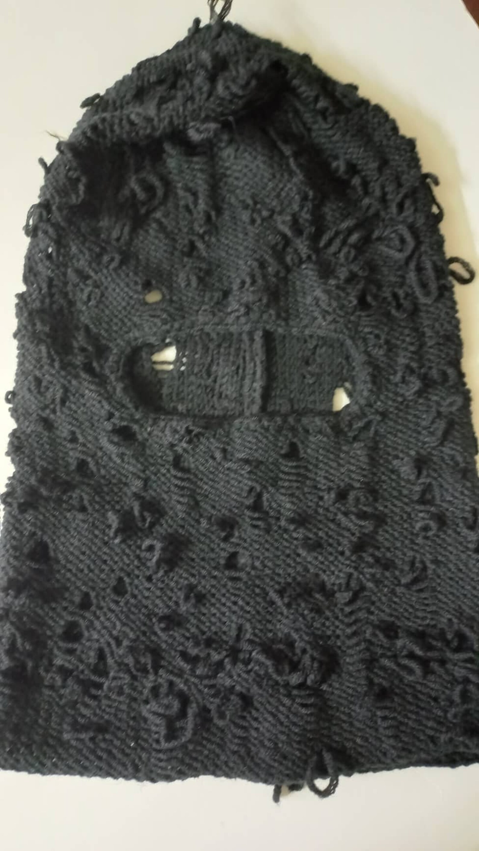 Black Distressed Balaclava Mask Ski Mask - Etsy