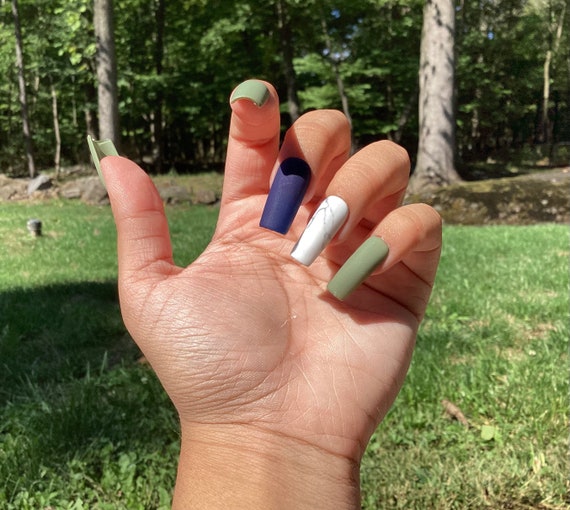 Long Coffin Press on Nails Short Coffin Press on Nails - Etsy