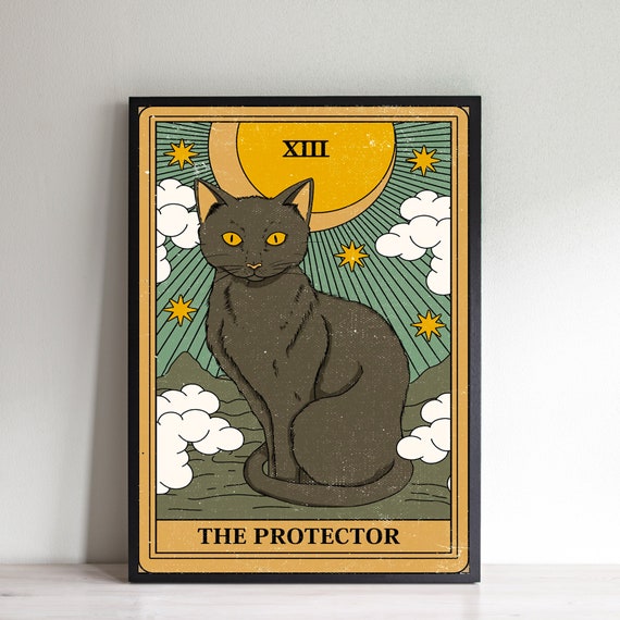 The Protector Tarot Card Poster Tarot Card Design the - Etsy