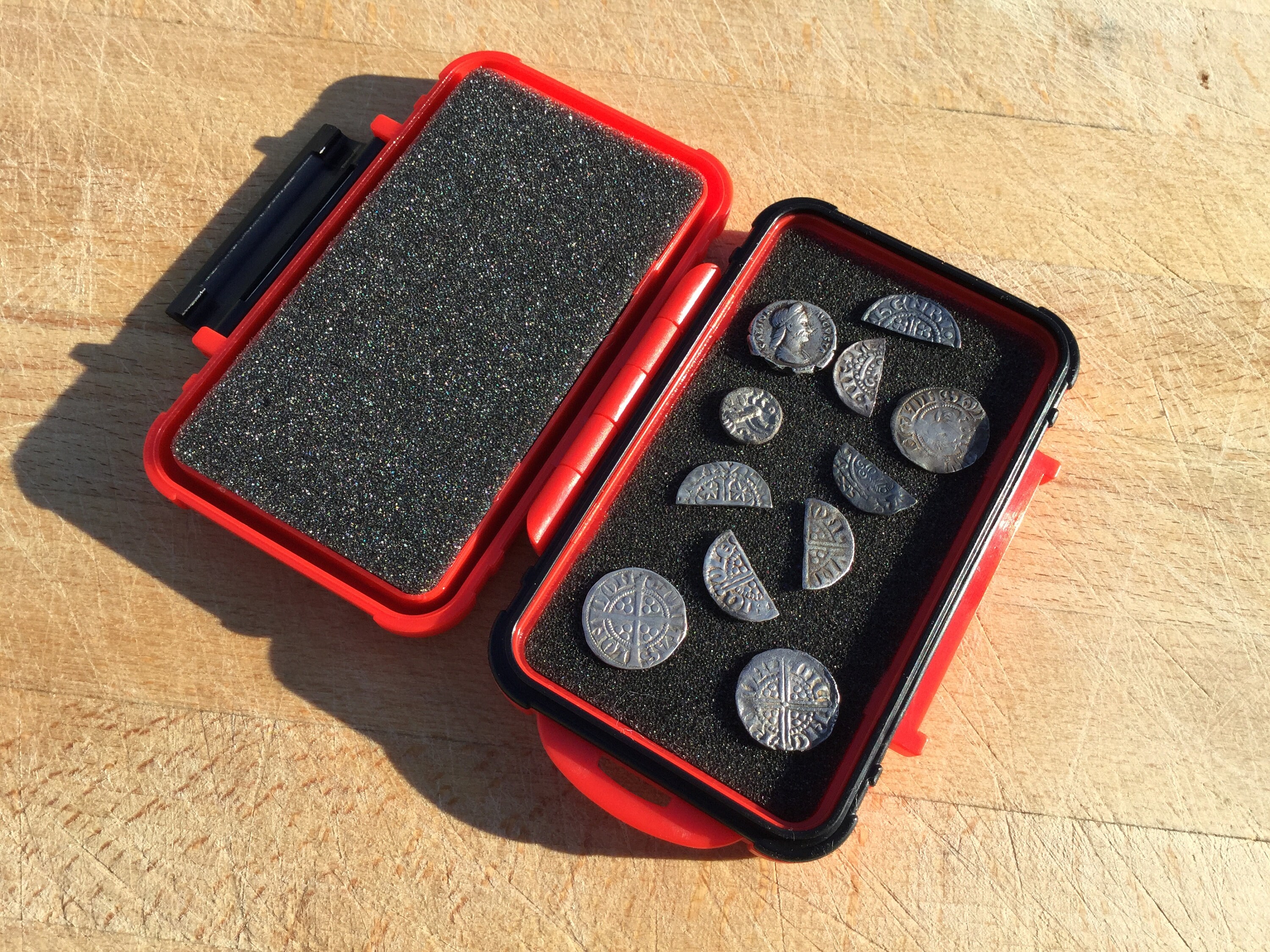 Coin Pod Metal Detecting Hammered Coin Finds Box/case.colour Red - Etsy