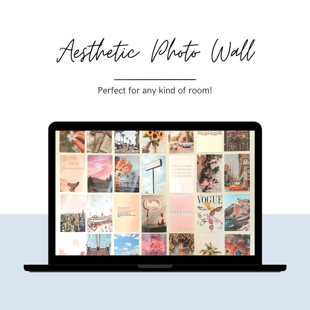 Sunset Aesthetic Wall Collage Kit, Digital Printable Room Decor set of ...