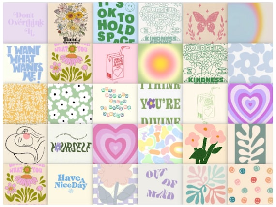 Wall Collage Kit DIGITAL DOWNLOAD Danish Pastel 2 sizes Danish Pastel ...