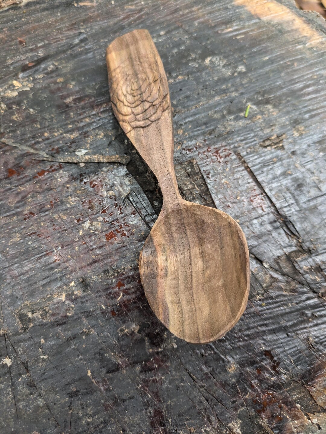 Hand Carved Walnut Eating Spoon - Etsy