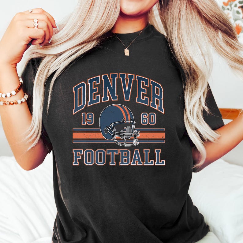 Denver Football Retro Shirt, Denver Gift for Her, Denver Football ...