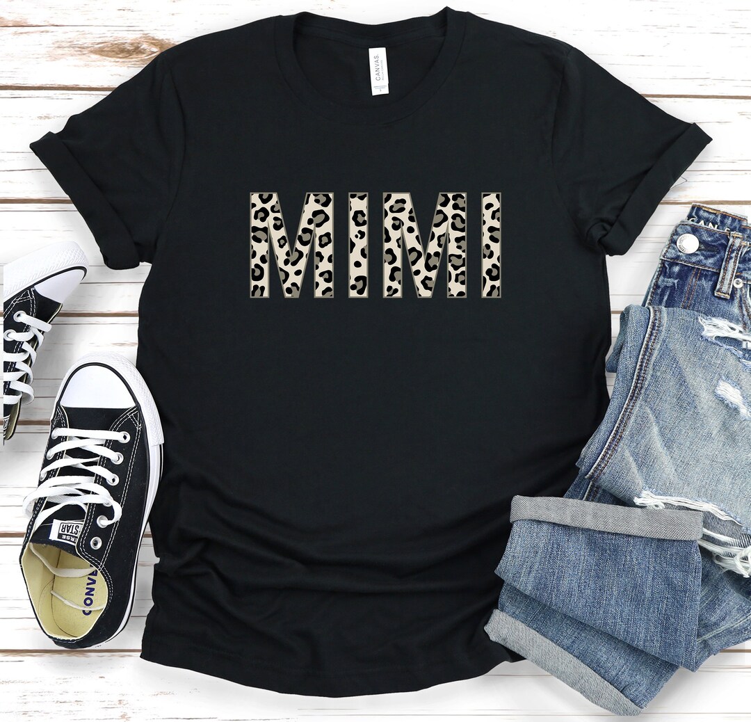 Leopard Mimi Shirt, Cute Mimi Gift, Leopard Mimi Gift, Grandma Mother's ...