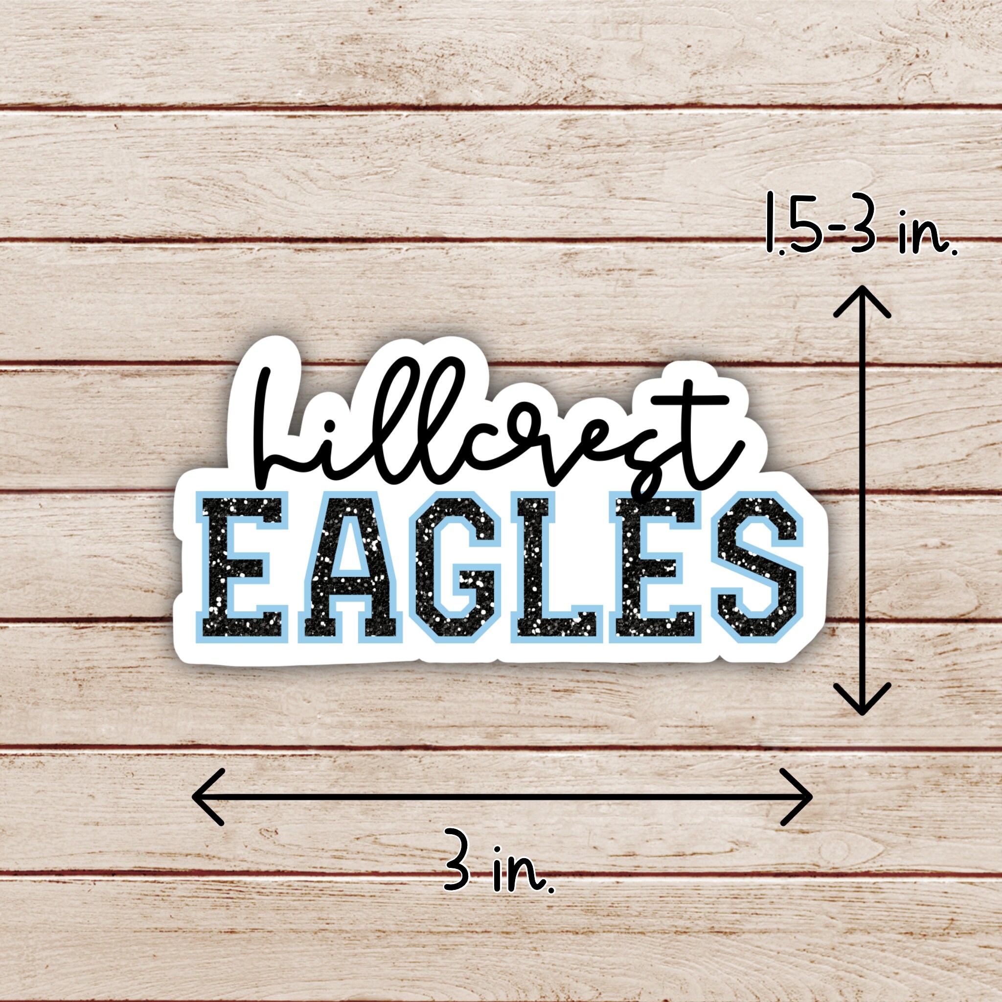 CUSTOM School Name Mascot Sticker | School Sticker | Choose Your Colors ...